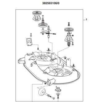 STIGA Sports Schneidwerkgruppe ORIGINAL STIGA SD98 GREY Rasentraktor mit Seitenauswurf