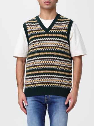 Sebago Gilet en tricot de laine &agrave; rayures avec col en V