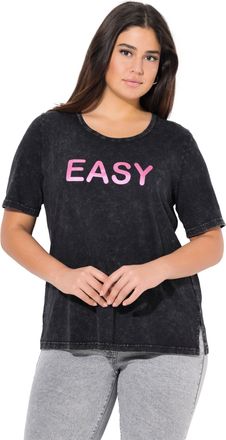 Ulla Popken Damen große Größen Übergrößen Plus Size T-Shirt mit Easy Wording,Classic