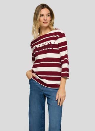 Rabe 3/4-Arm-Shirt im Streifen-Design und mit Nieten-Details