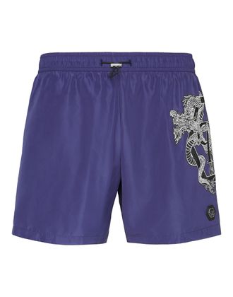 Philipp Plein Beachwear Short Trousers Dragon