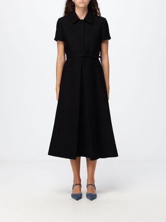 Fendi Robe chemise midi en boucl&eacute; de laine avec col classique