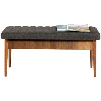 Dmora Bank Dpalestr, Mehrzweckbank, Gastplatz, Balkonbank mit mehreren Positionen, 110x40h48 cm, Walnuss und Anthrazit - Dmora