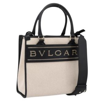 Bulgari Pre-owned Vintage Canvas Tote Bag - - Pre-owned - Damen - Beige - ONE SIZE