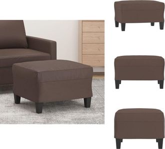 vidaXL Fußhocker Braun 60x50x41 cm Kunstleder - Polsterhocker - Sitzsack - Fußablage - Couchtisch - Braun
