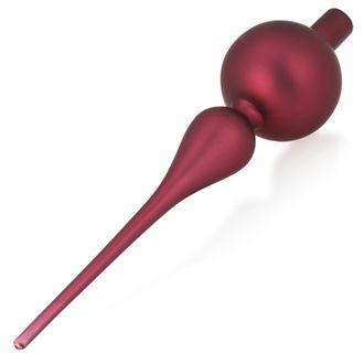 Com-Four Weihnachtsbaumspitze - Christbaumspitze aus echtem Glas für Weihnachten - Tannenbaumspitze für den Christbaum (28cm - Rotwein matt)