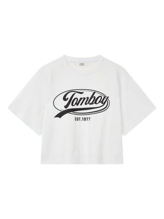 TOMBOY t-shirt crop &agrave; logo graphique - Blanc