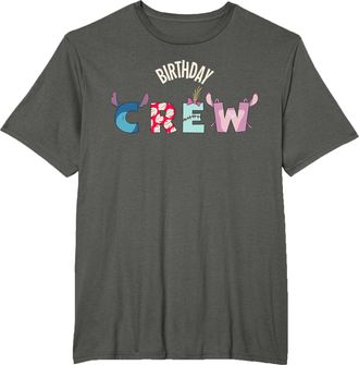 Disney Lilo & Stitch Birthday Crew Matching Birthday Party T-Shirt