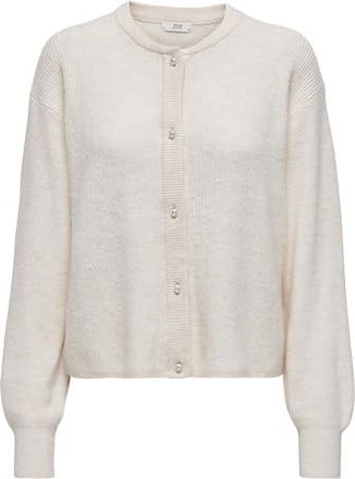 Jacqueline de Yong Lumi Life L/S Button Cardiga KNT Noos Cardigan, Bouleau/détail : mélange, XL Femme