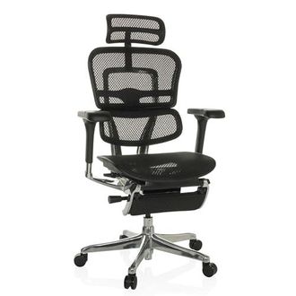 hjh OFFICE Fauteuil de Direction avec Repose-Pieds ERGOHUMAN Plus LEGPRO GEN2 Design Original, Utilisation 24h/24, Fauteuil de Bureau Ergonomique enti&egrave;rement &eacute;qu