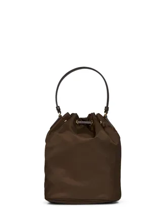 Prada Duet Bucket Bag - Brown