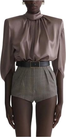 MUGLER Femme, Blouses et Chemises, Beige, Taille: 40 FR Cascade Tunic