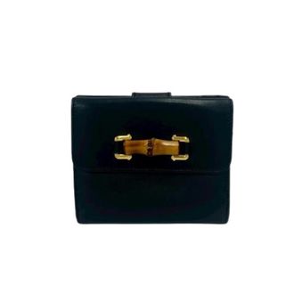 Gucci Portefeuille en cuir bambou pr&eacute;-poss&eacute;d&eacute; - Femme - Pre-owned - Bleu - Taille: ONE Size