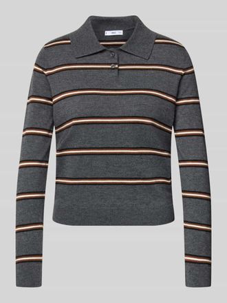 Mango Strickpullover mit kurzer Knopfleiste