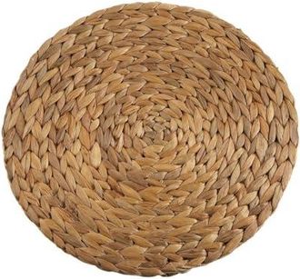 VERSA Runder Untersetzer aus Wasserhyazinthe, 37 x 1 x 37 cm