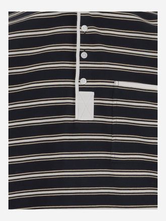 Bottega Veneta Mens Long-Sleeve Cotton Polo Multicolour Shirts T-shirts And Polos