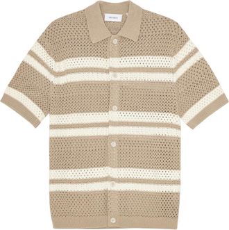 Les Deux Homme, Chemises, Beige, Taille: M Camicia in maglia Gianni