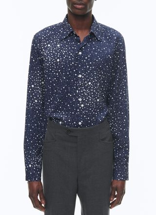 Fursac Chemise &agrave; col hirondelle en viscose - Taille L - Homme