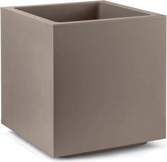 Generico Quadratischer Blumentopf aus Kunststoff mit Rollen 40 cm VECA AMDGarden