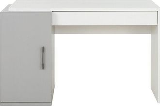 Calicosy Calicosy - Bureau Ugo gris avec caisson de rangement et tiroir - Fabrication Française