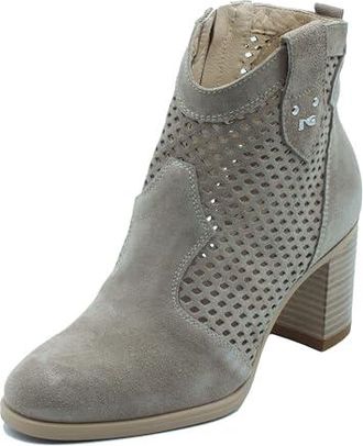 Nero Giardini E615110D Velour Cr&egrave;te Bottines pour femme en daim avec talon haut et &eacute;clair, Velour Creta, 40 EU