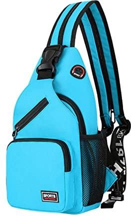 Generic Sac de poitrine pour femme, grande capacité, décontracté, sac à bandoulière, sac polyvalent, pour homme, bleu, Taille unique