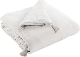 Altobuy OUREA - Chemin de Lit 90x200cm Capitonn&eacute; Gaze de Coton Chantilly