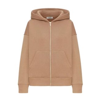 Max Mara Femme, Sweatshirts et sweats &agrave; capuche, Beige, Taille: 40 FR Sweat &agrave; capuche zipp&eacute; Beige