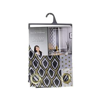 Douceur d'Intérieur Ösenvorhang, 140 x 240 cm, Bedruckt, Galileo Schwarz