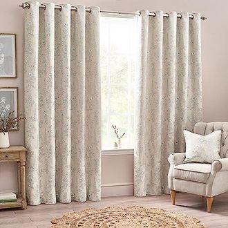 furn. Wylder Nature Sophia Botanische Jacquard-Vorh&auml;nge mit &Ouml;sen