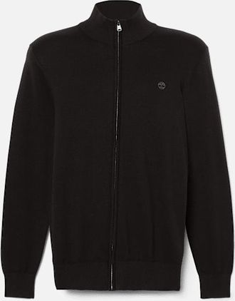 Timberland Williams River Baumwollpullover mit durchgehendem Rei&szlig;verschluss f&uuml;r Herren in Schwarz, Herren, Schwarz, Gr&ouml;&szlig;e