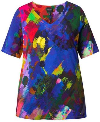 Ulla Popken T-Shirt Slinky-Shirt Classic Herzausschnitt Halbarm