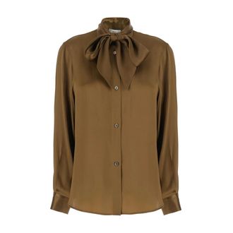 Mauro Grifoni Hemd mit Kragen und langen &Auml;rmeln - - Blouses & Shirts - Damen - Braun - XS