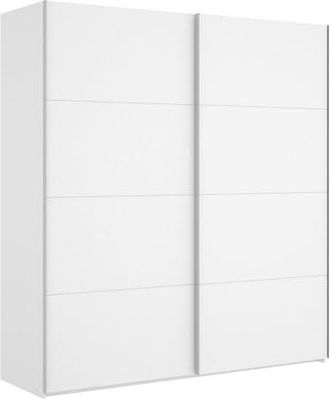 Dmora Garde-Robe 2 Portes Saltoro, Cintre pour Chambre &agrave; Coucher, Armoire Polyvalente, 180x65h204 cm, Blanc