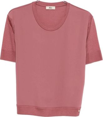 Herno Femme, Tops, Rose, Taille: 42 FR T-Shirt Lyocell Coton Polyester