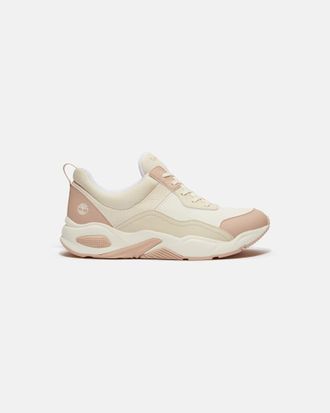 Timberland Delphiville Low Sneaker zum Schn&uuml;ren f&uuml;r Damen in Hellbeige, Damen, Beige, Gr&ouml;&szlig;e