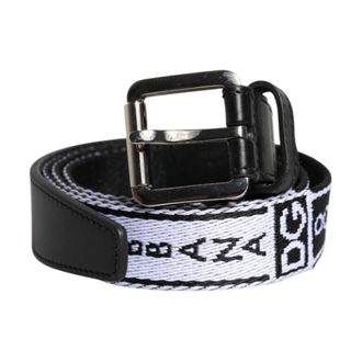 Dolce & Gabbana Homme, Accessoires, Noir, Taille: 110 CM Ceinture &agrave; boucle logo en m&eacute;tal