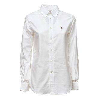 Polo Ralph Lauren Femme, Blouses et Chemises, Blanc, Taille: 34 FR Chemise Oxford Coupe Ajust&eacute;e
