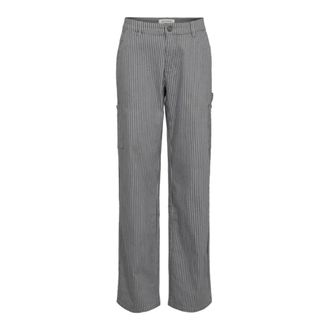 Sofie Schnoor Graue Gestreifte Cargo Hose Snos250 - - Trousers - Damen - Grau - XS