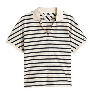 Tommy Hilfiger Femme, Tops, Multicolore, Taille: 34 FR Polo Relaxed Fit en Lyocell