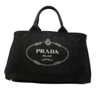 Prada Sacoche en toile Pre-owned - Femme - Pre-owned - Noir - Taille: ONE Size