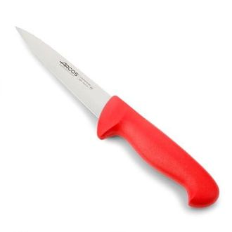 Arcos Couteau de Boucher Professionnel - Lame Acier Inoxydable NITRUM 15 cm - Coupe Pr&eacute;cise et Durable - Manche Ergonomique Polypropyl&egrave;ne Rouge - S&eacute;rie 2900