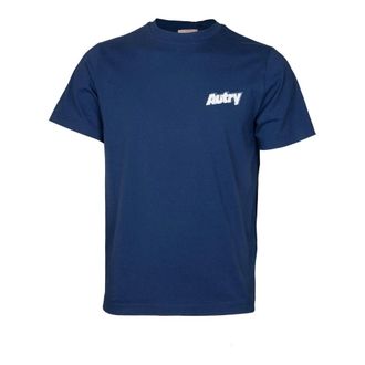 Autry Homme, Tops, Bleu, Taille: S T-shirt ras du cou en coton
