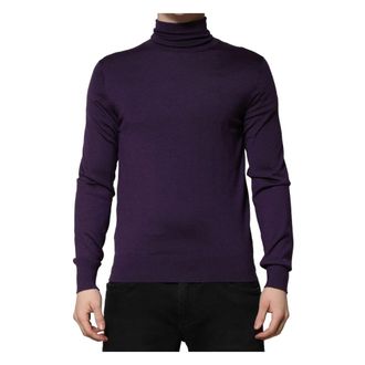 Dolce & Gabbana Lila Kaschmir Rollkragenpullover - - Knitwear - Herren - Lila - S