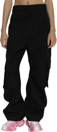 Balenciaga Hoch taillierte Woll-Karottenhose - - Trousers - Damen - Schwarzk - M