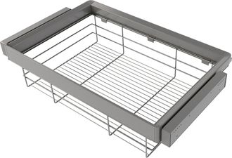 Emuca Satz Schublade und ahmen f&uuml;r Schrank Quartz, mit Softclose-Vollauszug, Modul 80cm, Titanium