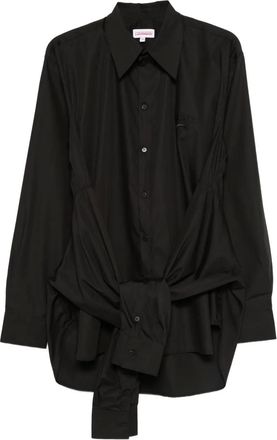 Charles Jeffrey Loverboy Hemd mit Schleifenverschluss - Schwarz