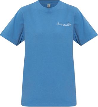 Sporty & Rich Femme, Tops, Bleu, Taille: 38 FR Syracuse T-Shirt