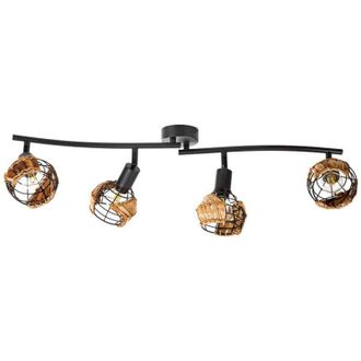Globo Lighting Barre de spots de plafond noire 4x E14