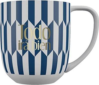 Draeger PARIS 1886 - Keramiktasse, 320 ml, elegantes und elegantes Design mit heißer goldener Botschaft, erhältlich in Blau oder Rosa, inklusive Geschenkbox